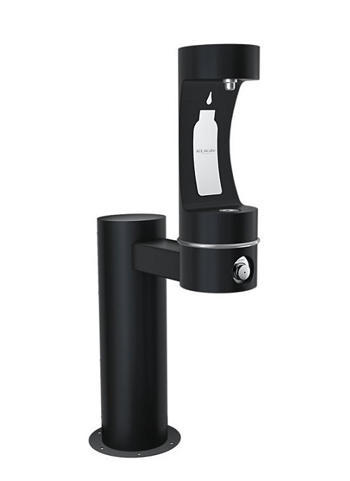 Elkay LK4410BFBLK Outdoor ezH2O Bottle Filling Station, EZH2O, Pedestal ...
