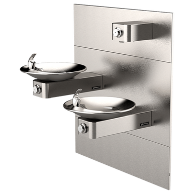 Haws 1011MSP ADA Dual Drinking Fountain Bottle Filler