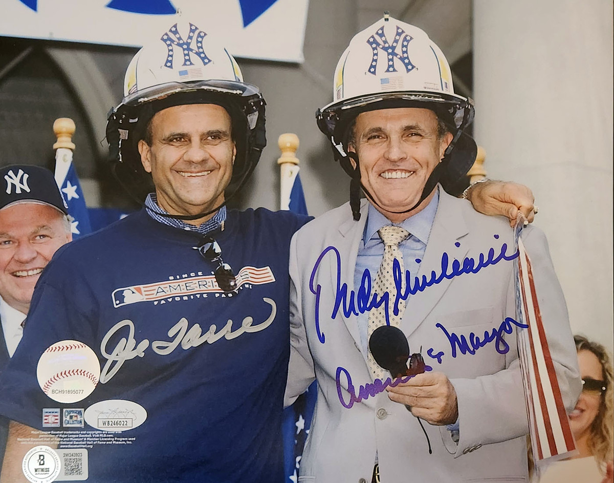 Joe Torre & Rudy Giuliani Autographed 8x10 Photo