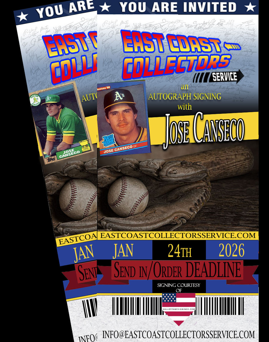 JOSE CANSECO PRE-ORDER AUTOGRAPH