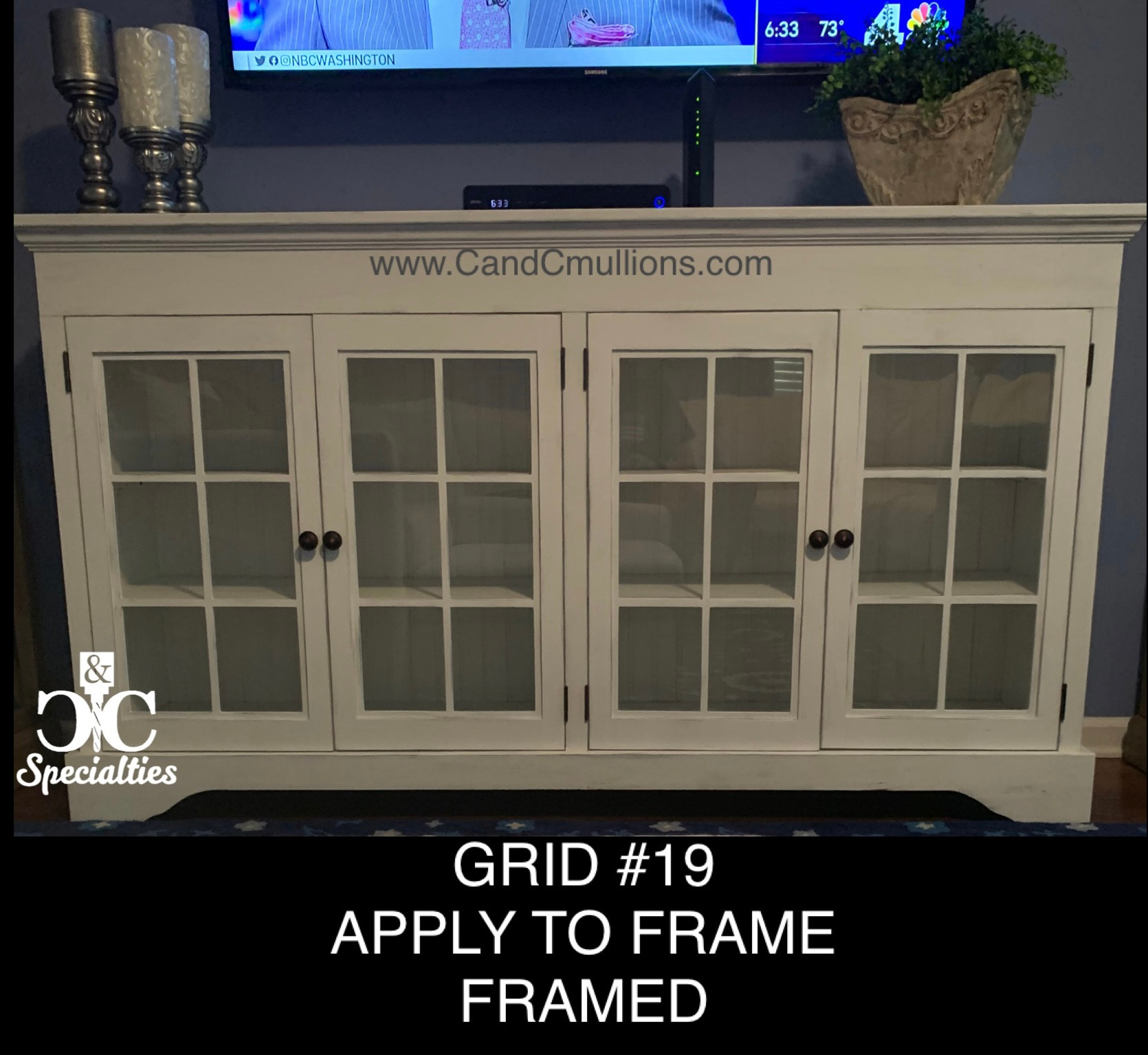 Custom Mullion Insert – Up to 16” x 32” - Style 19