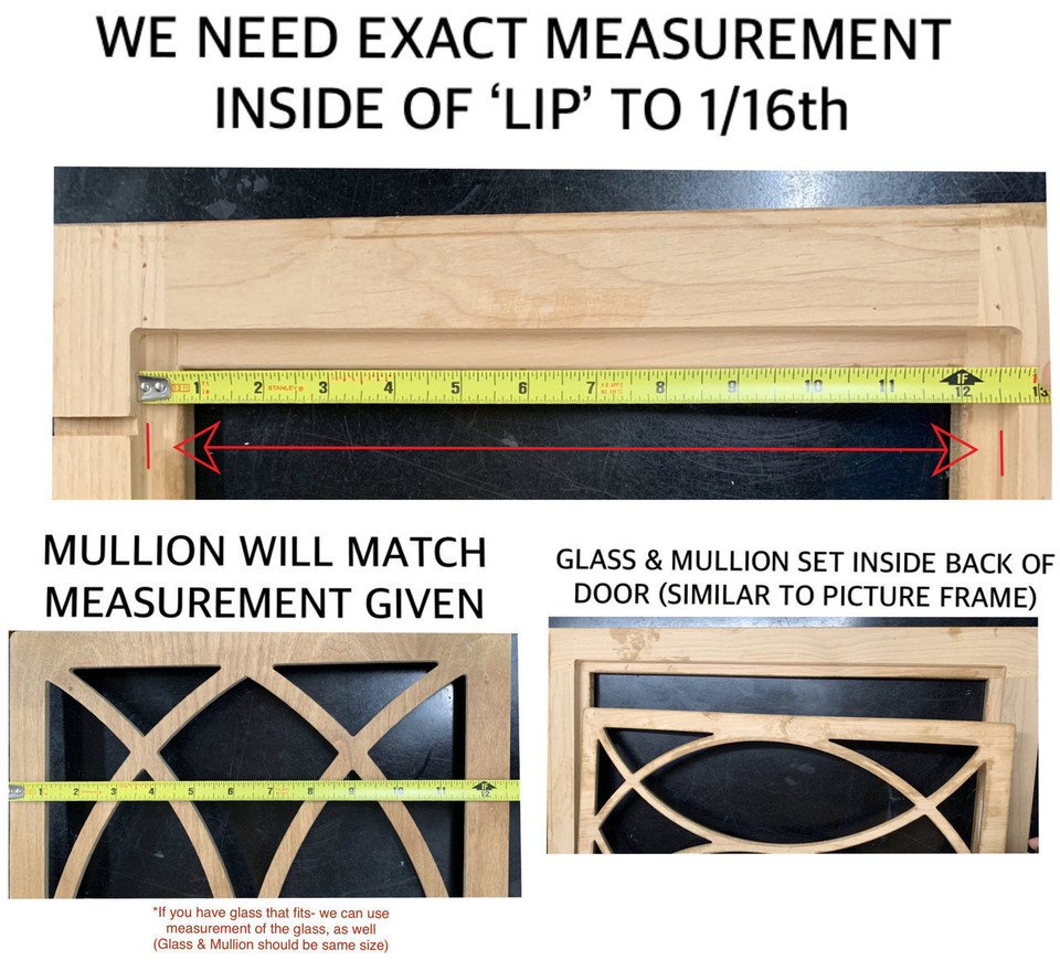 Custom Mullion Insert – Oversize - Up to 26” x 65” - Style 33
