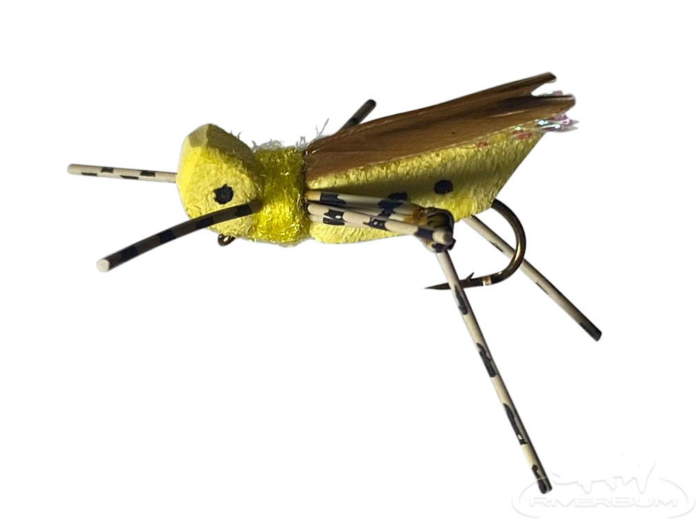 Grand Hopper Yellow Grasshopper Fly | RiverBum Signature Flies