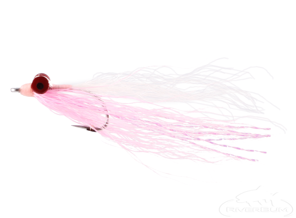 Clouser Deep Minnow, Pink-White - Bass Fly | RiverBum.com