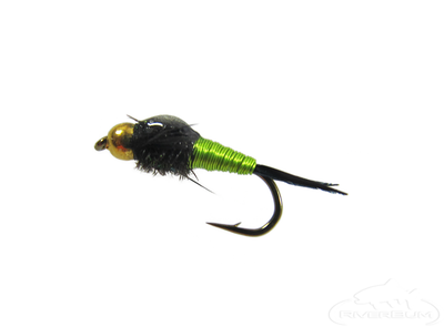 Copper John, Wired BH, Chartreuse - Trout Fly Pattern | RiverBum