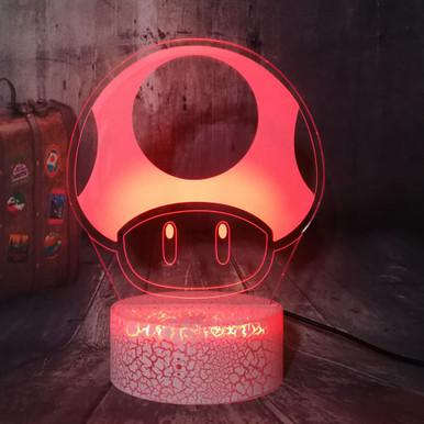 SUPER MARIO X TOAD LED NIGHT LAMP (MULTI-COLOR OPTIONS) - The Zipstars