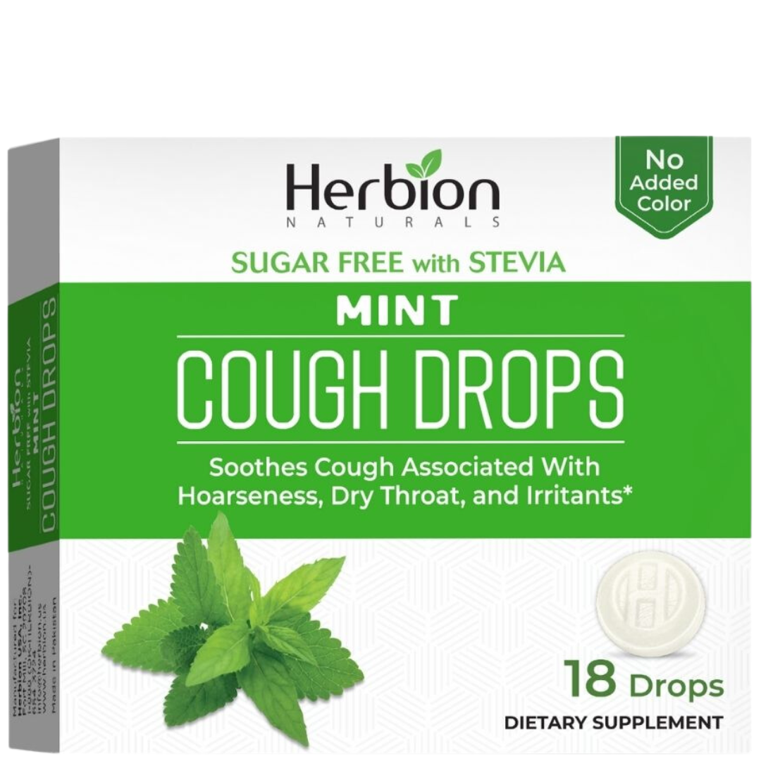 Herbion Naturals Cough Drops: Sugar Free with Stevia - Mint - Spirit of ...