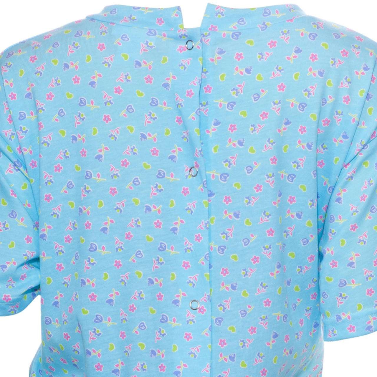 Back Snap Adaptive Printed Knit Long Sleeve Top