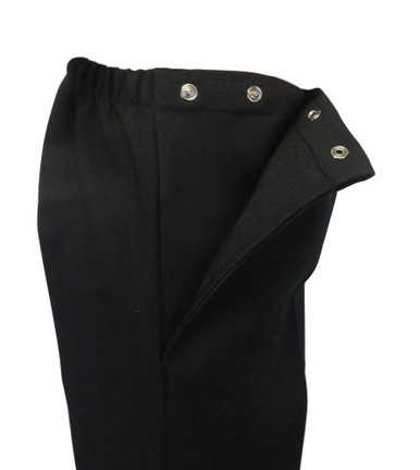 Mens Adaptive Side-Snap Poly Pants - Full Elastic Waist Comfort by Innova