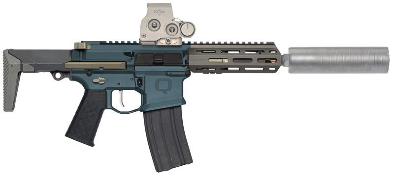 Q LLC Honey Badger SBR with 7" Barrel | Blue Anodized Receivers ...