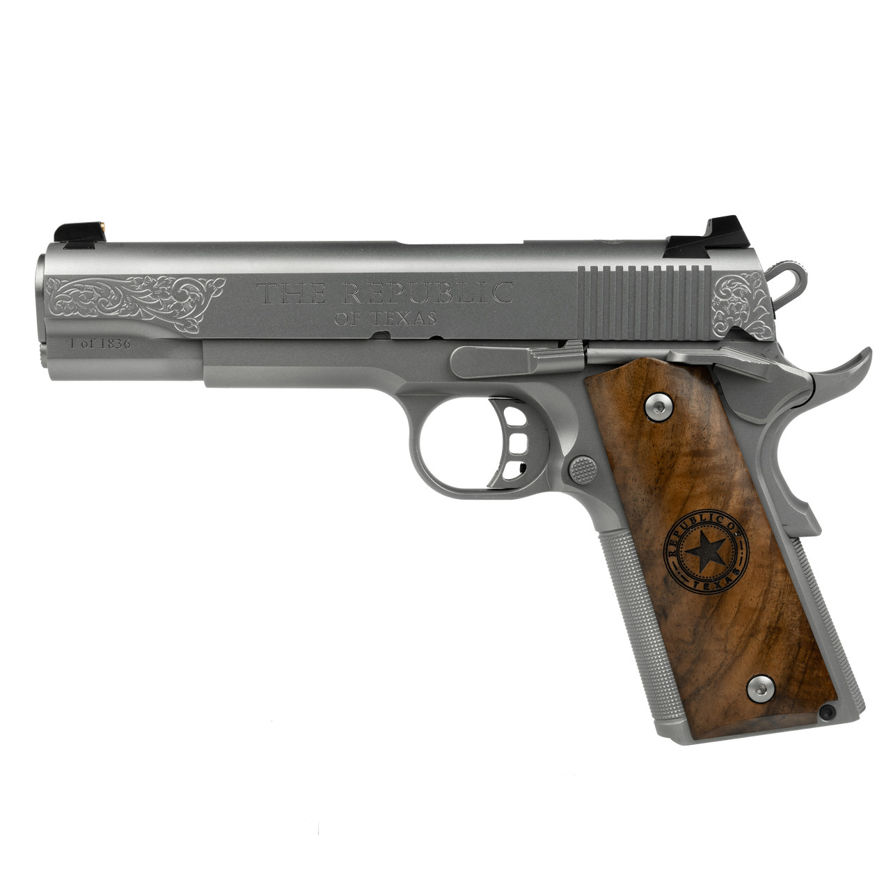 TISAS 1911 The Republic of Texas .45 ACP 5in 8rd Stainless Pistol ...