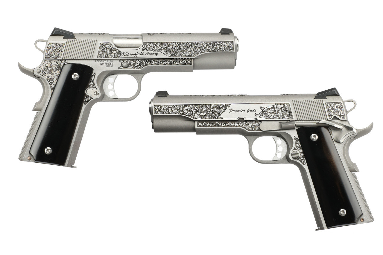 Springfield 1911 Garrison 45 ACP Engraved Stainless