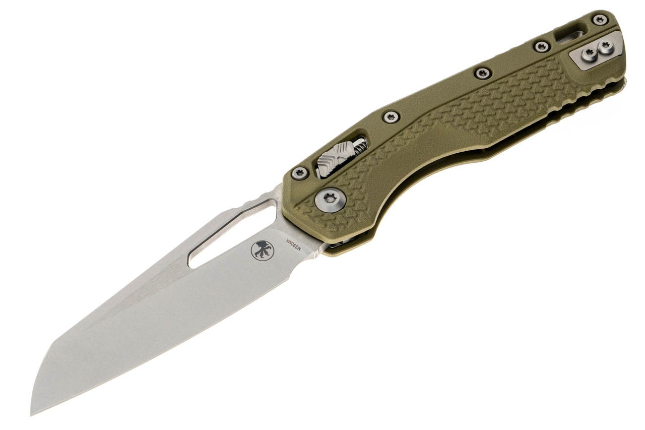 Microtech MSI S/E - OD Green Injection Molded Handle - Stonewashed Blade