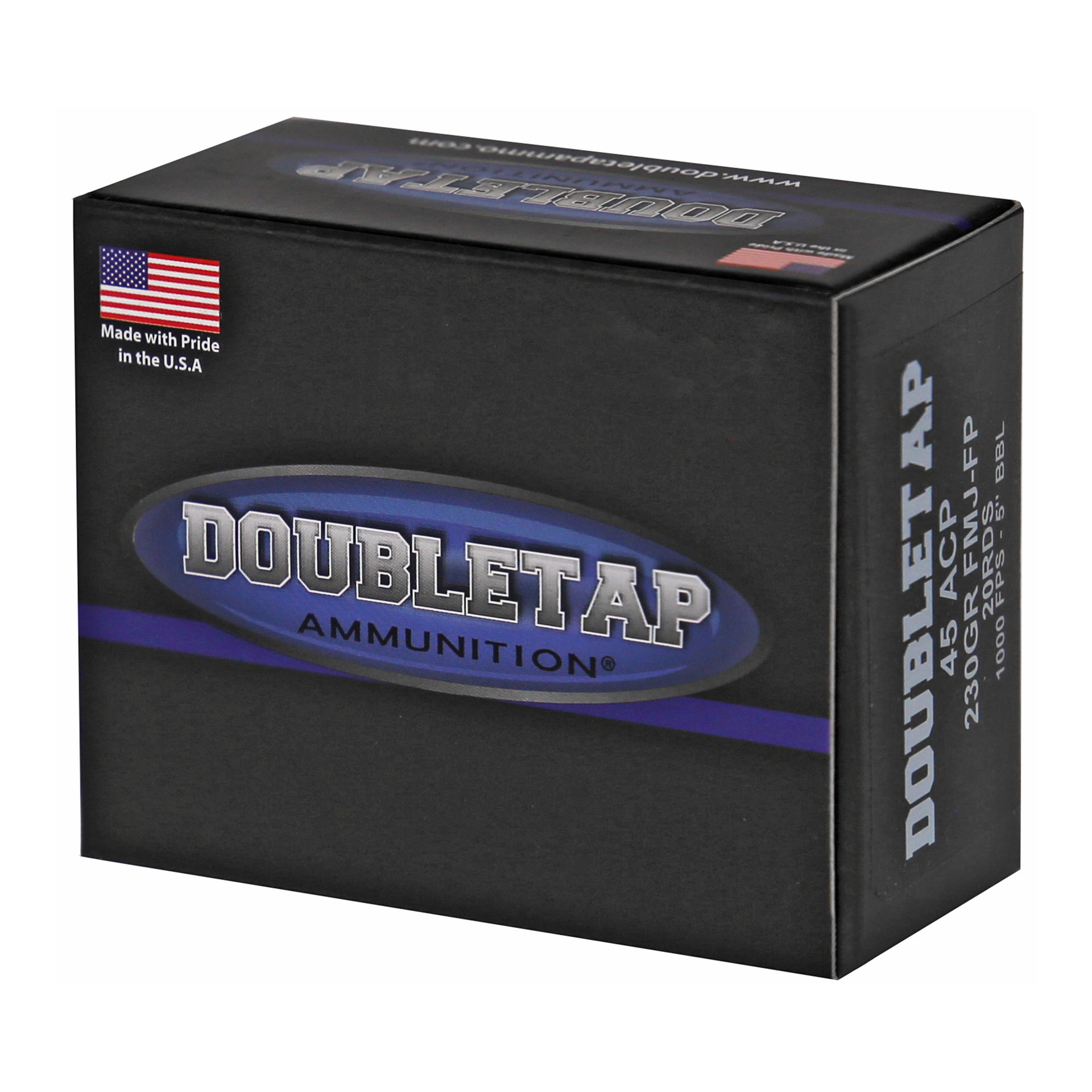 DoubleTap - 45 ACP 230Gr FMJ-Flat Point - 20 Rds