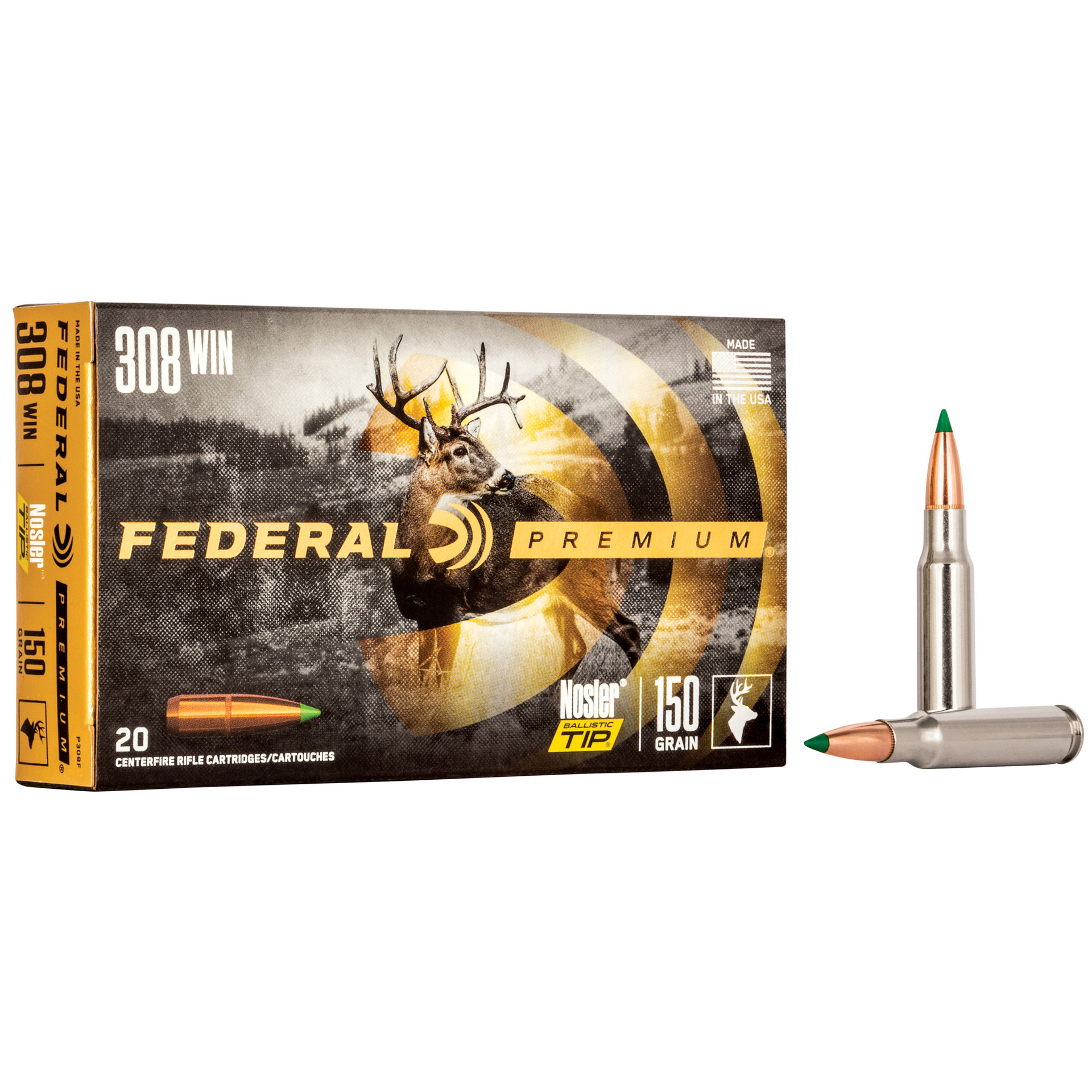 Federal Premium - 308 WIN 150 Grain Ballistic Tip - 20 Rds