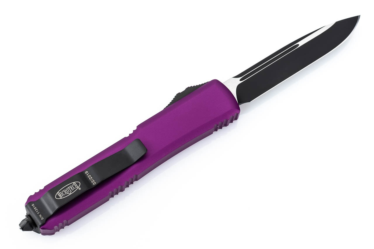 Microtech Ultratech S/E - Violet Handle - Contoured - Black Blade