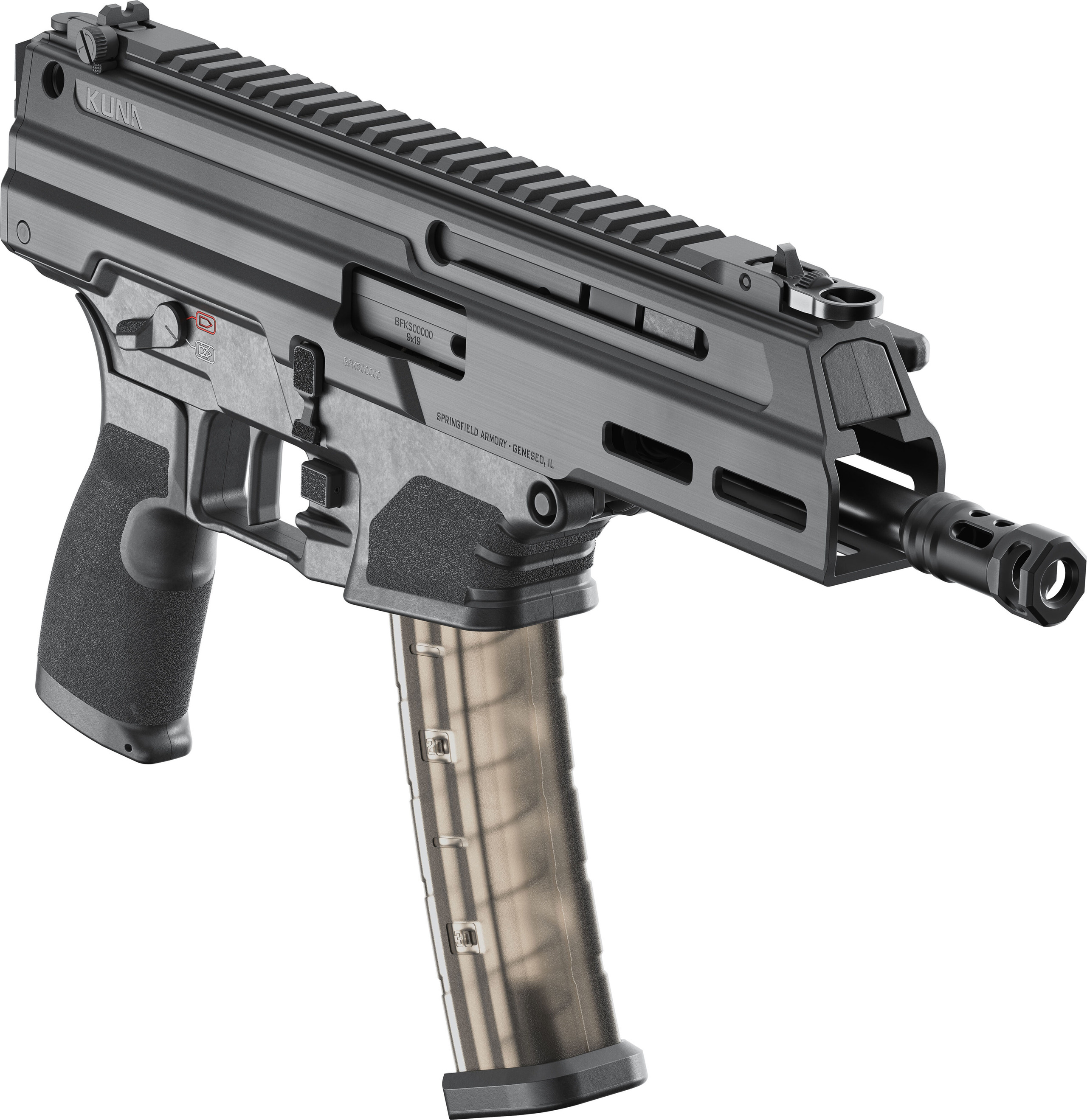 Springfield Armory Kuna 9mm PDW Pistol 6" TB - Black