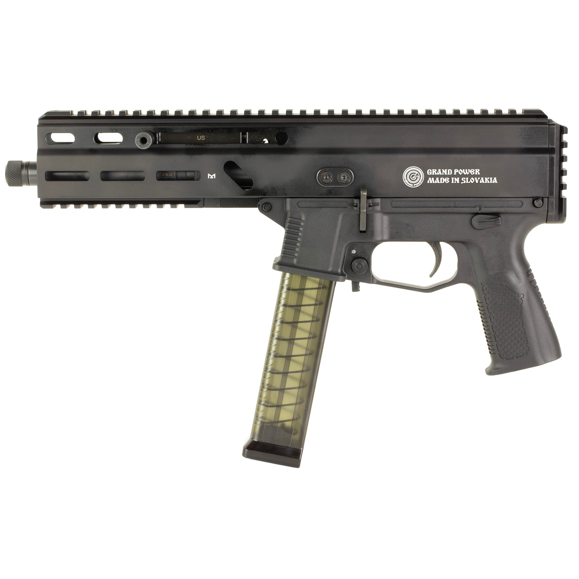 Grand Power Stribog SP45A3 45ACP Pistol 8" Threaded Barrel - 20 Rd