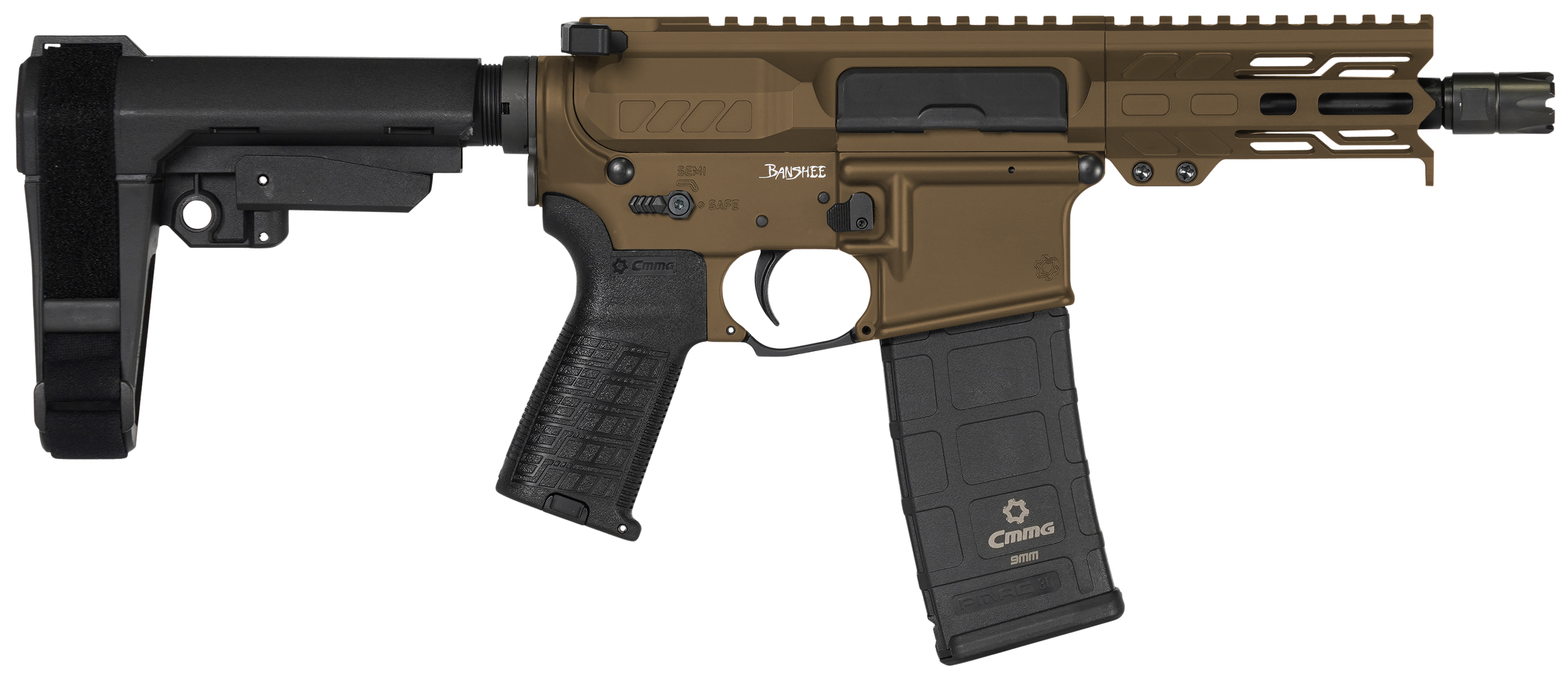 CMMG - Banshee MK4 Pistol 9mm 5" - Midnight Bronze
