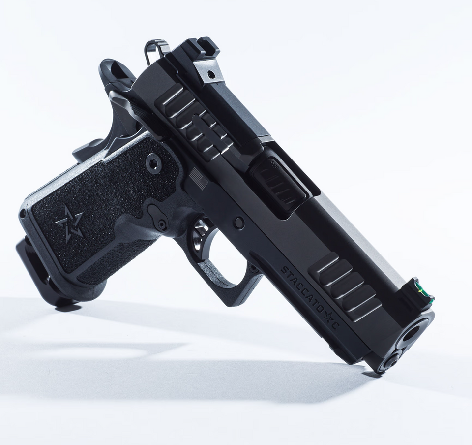 Staccato C Compact Grip 4″ DLC Barrel 9mm Pistol -15 Rd Magazines