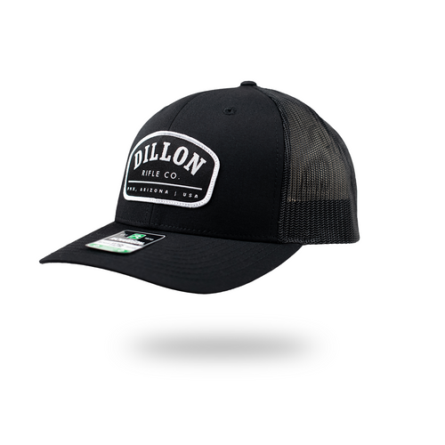 Dillon Rifle Co. Woven Patch Trucker Hat - Black