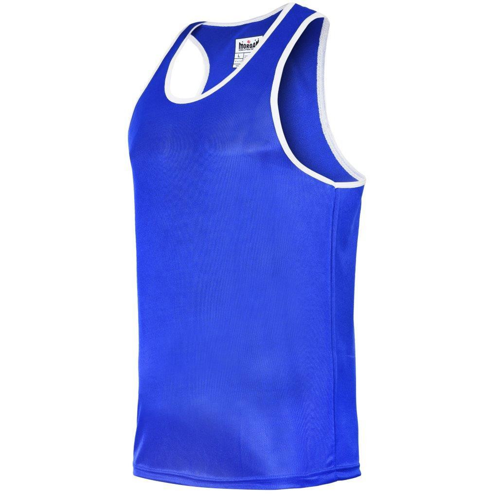 Morgan boxing singlet in blue