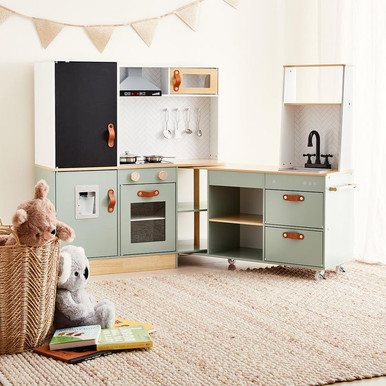 Anko 8-Piece Rotating Play Kitchen Assembly powered by HandyBuddy