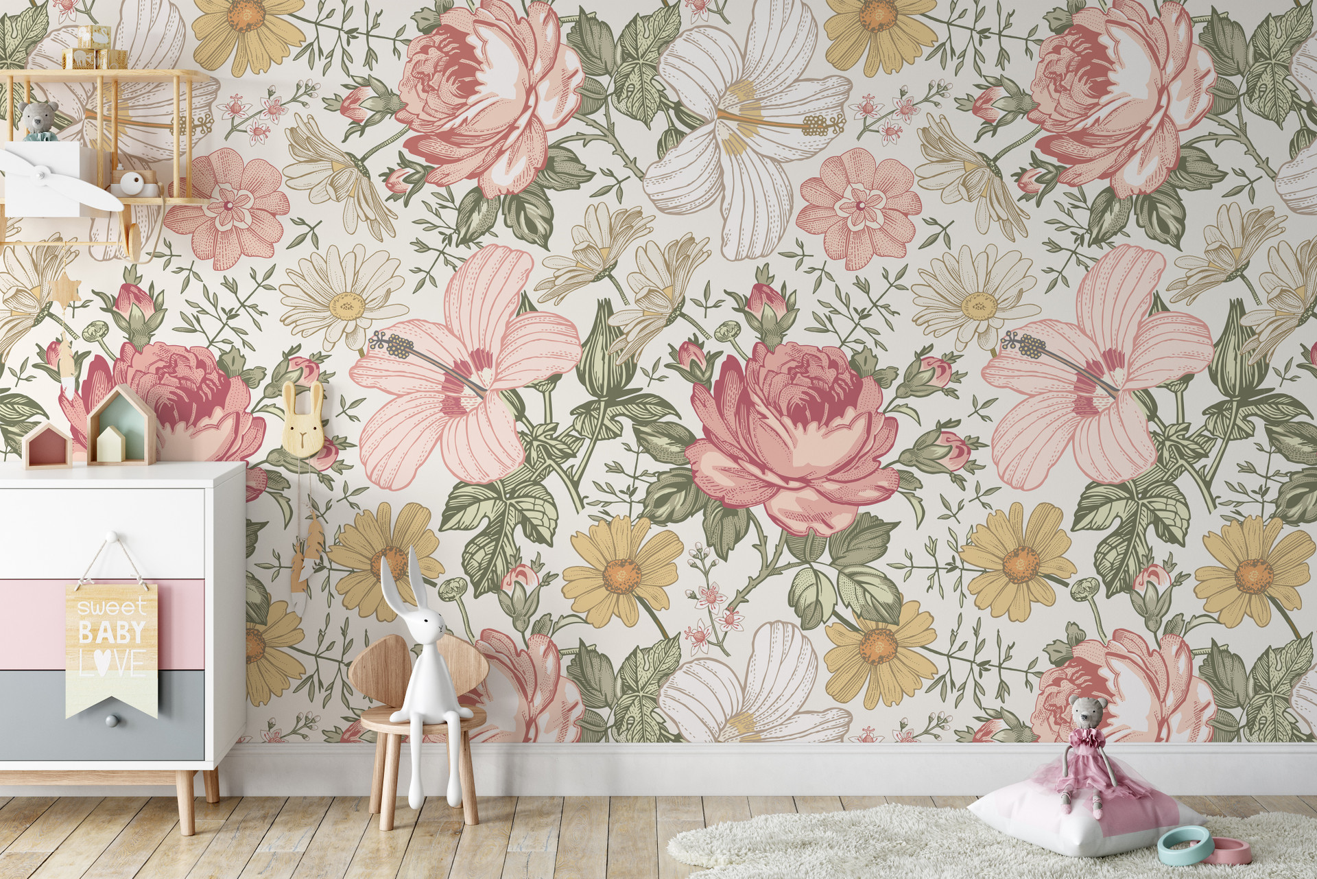 OLENA Wallpaper Removable Peel and Stick Fabric, Canvas Prepasted and ...