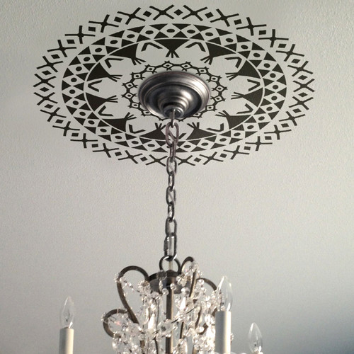 Ceiling medallion Decal Aztec Mandala Tribal Decor