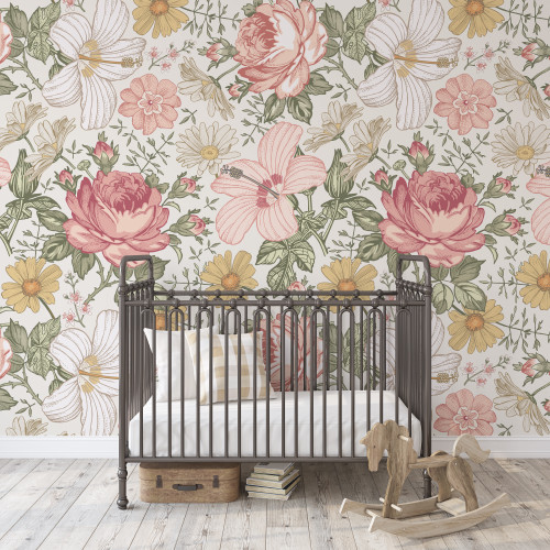 OLENA Wallpaper Removable Peel and Stick Fabric, Canvas Prepasted and ...