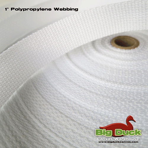 Webbing | Heavyweight 1" Polypropylene | White | Wholesale