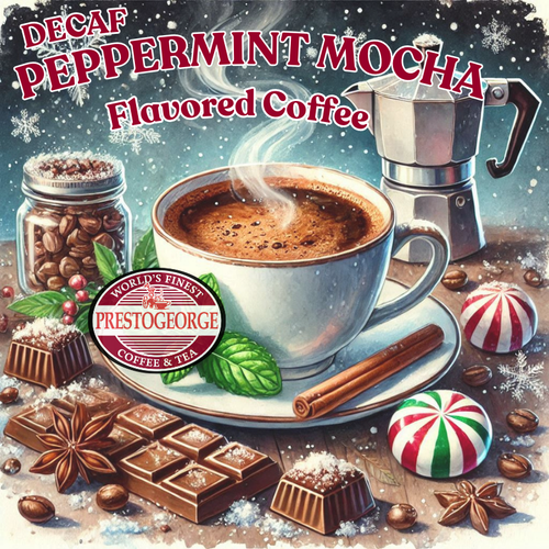 Decaf Peppermint Mocha Coffee - Prestogeorge Coffee & Tea