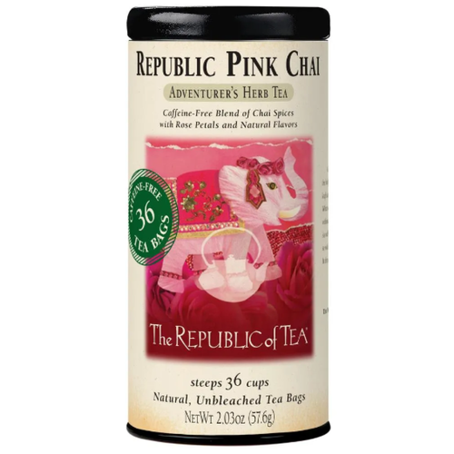 Republic Pink Chai Herbal Tea Bags 36ct. - Prestogeorge Coffee & Tea