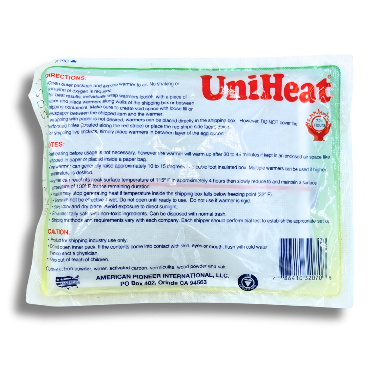 UniHeat 72 Hour Shipping Warmer (45 Pack) – 72hr Heat Packs