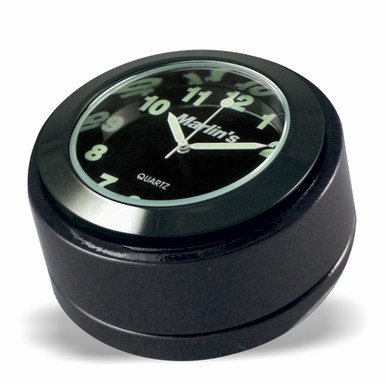 Marlin's Gloss Black Motorcycle Clock for Harley Davidson Road King ...