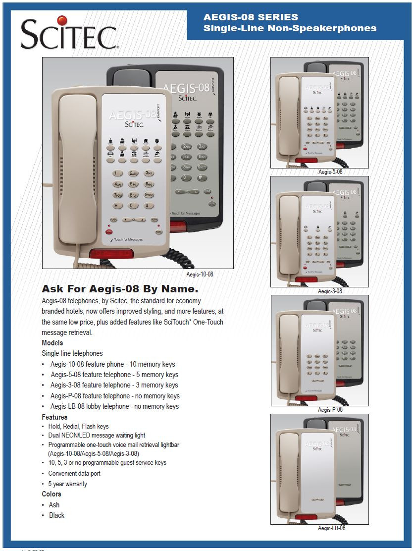 Scitec | 80001 | Aegis-P-08 | Single | Line | Ash