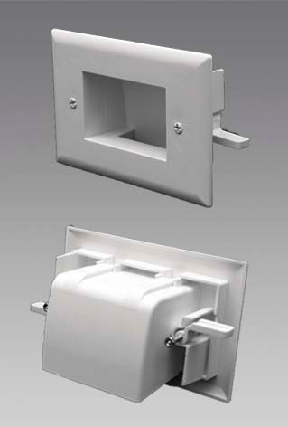 313-209WH Bulk Wire Easy Mount Low Voltage Cable Plate