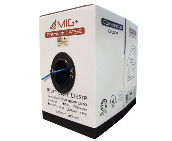 CAT5E | 350MHz | Bulk | Cable | 24AWG | Solid | Copper | 4 | Pair | UTP ...