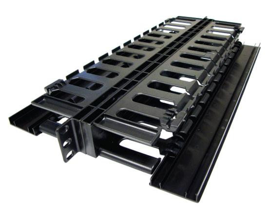 Horizontal Finger Duct 1U Double Sided with Cover