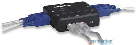 151252 2 Port Mini KVM Switch with Cables and Audio