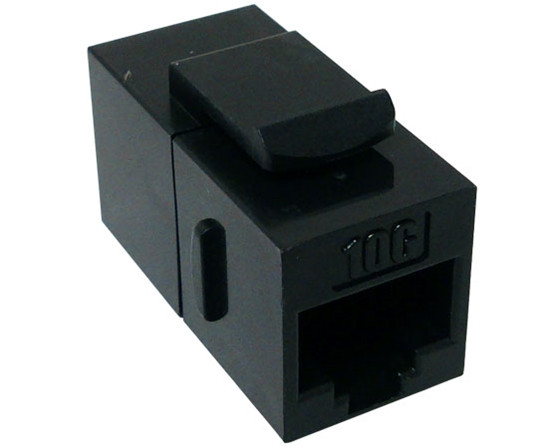 Category 6A Keystone Feed Thru Coupler Cat6A