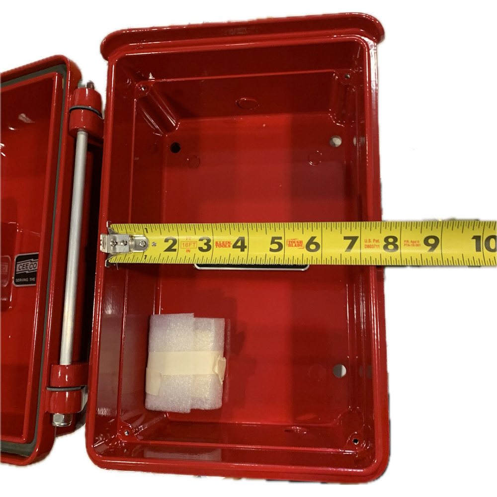 Cast Aluminum Weatherproof Enclosure with TELEPHONE on Door Red 331-005 ...