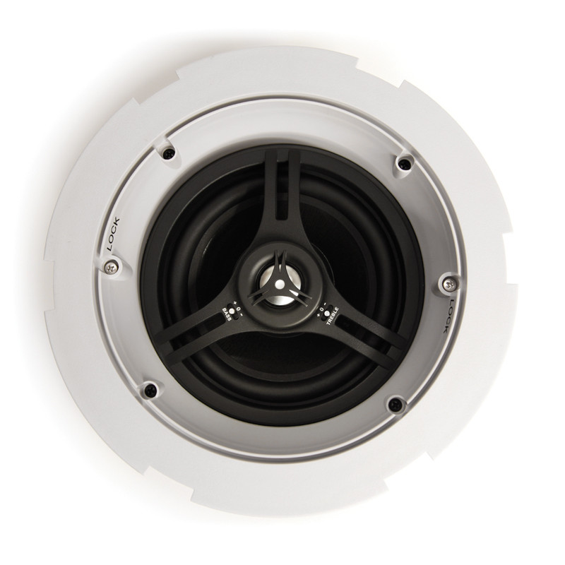 6.5” 2-Way In-Ceiling Coaxial Infinite Baffle Loudspeaker FastLoc Grill ...