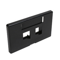 Leviton | 49910-HE2 | Black | Quickport | 2-Port | Cubicle | Data | Plate