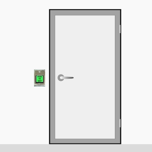 Green | Square | Push | to | Exit | Button | with | LED | Light | and ...