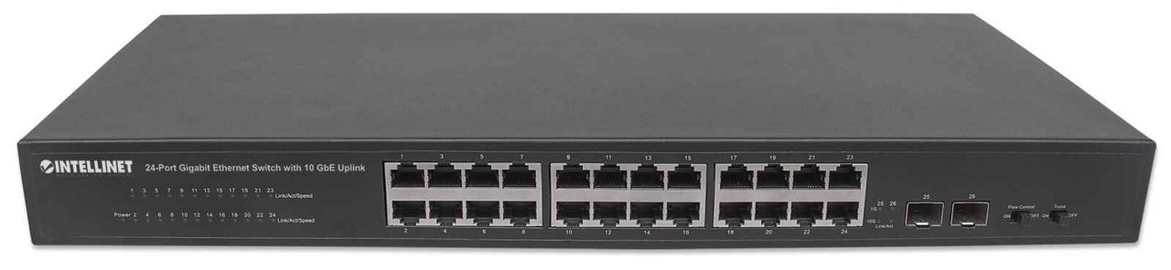 Intellinet | 561280 | Gigabit | Ethernet | Switch | with | 10 | GbEUplink