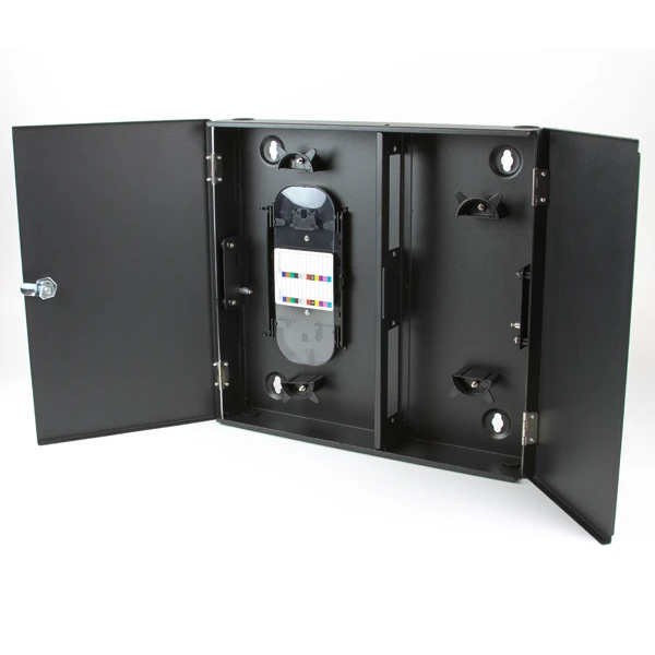 24SC | SM | Fiber | Wall | Enclosure | Locking | Splice | Tray | Spools ...