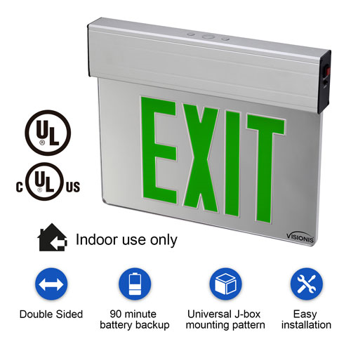 Acrylic | Face | Green | Exit | Sign | Light | LED | 6 | Inch | Double ...