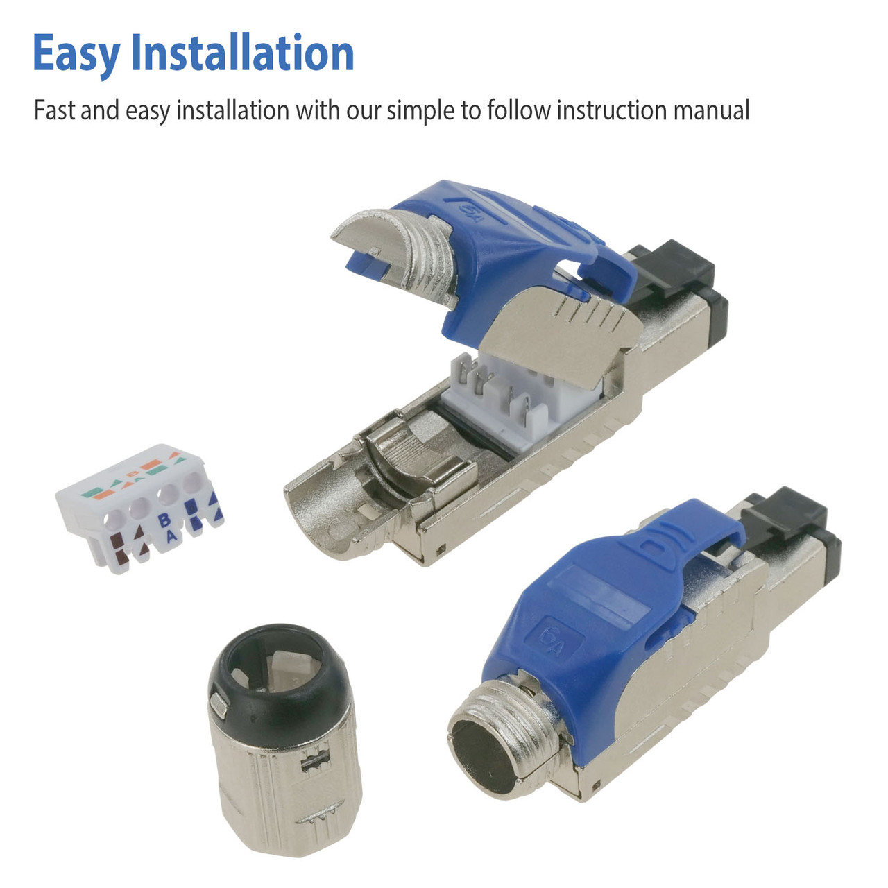 CAT6A | Field | Terminable | Plug | for | Solid | Stranded | Wire ...