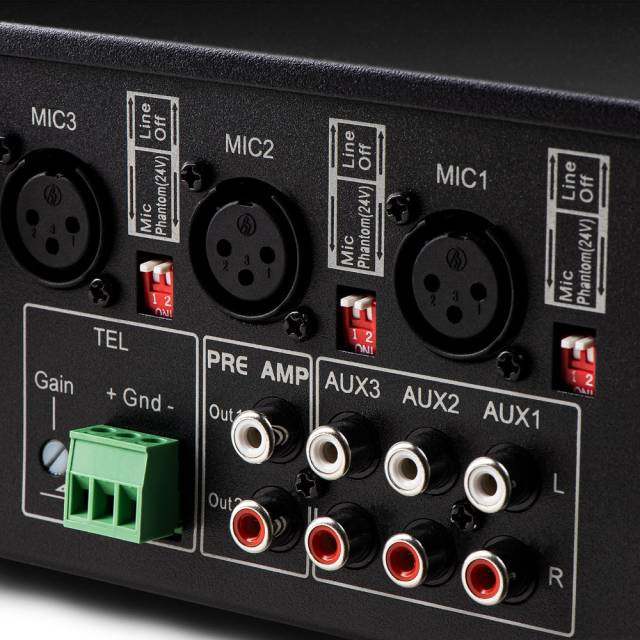 OSD-PA90 | 70V | Commercial | Amplifier | 60W | 3x | Microphone | 3x ...